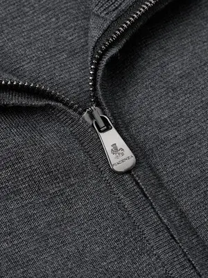 PIACENZA CASHMERE 1733 Slim-fit Virgin Wool Zip-up Cardigan