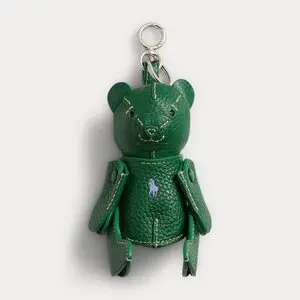 Ralph Lauren Polo Bear Leather Bag Charm - Juniper