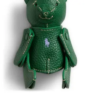 Ralph Lauren Polo Bear Leather Bag Charm - Juniper