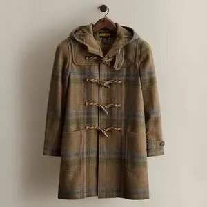 Ralph Lauren C. 2007 Plaid Wool Duffle Coat