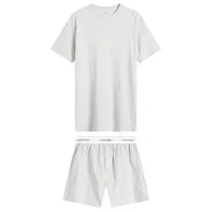 Calvin Klein Short Sleeve Crew Poplin Boxer Set - Multi