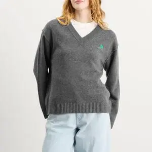 GANNI Core Future Wool Mix V-neck Jumper
