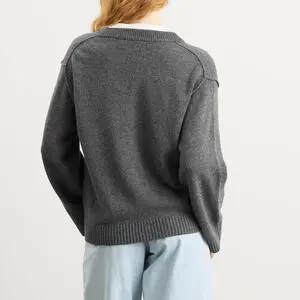 GANNI Core Future Wool Mix V-neck Jumper