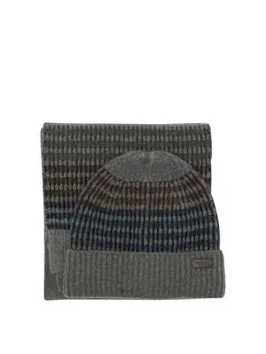 Barbour Branton Beanie & Scarf Set - Grey