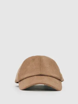 REISS Wool-blend Baseball Cap - Light Brown