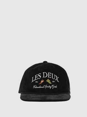 LES DEUX Ivy League Corduroy Cap - Black