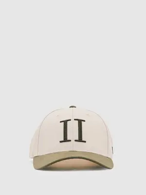 LES DEUX Contrast Logo-embroidery Cap - Sand/green