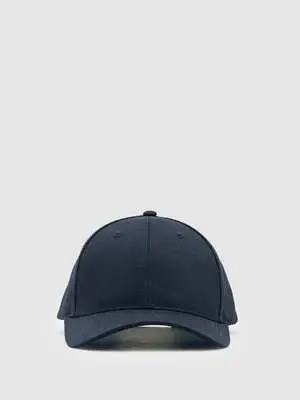 LES DEUX Cotton Logo Baseball Cap Dark Navy