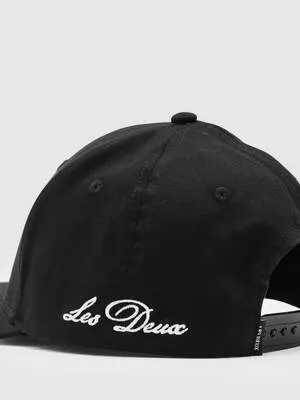 LES DEUX Cotton Logo Baseball Cap - Black