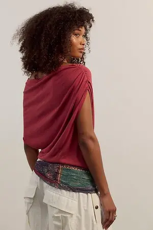 Free People Blake Off-the-shoulder Draped Top