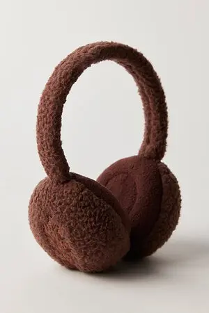 Free People FP Movement Double Diamond Fleece Ear Warmers Espresso