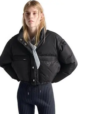 Prada Cropped Re-nylon Down Jacket
