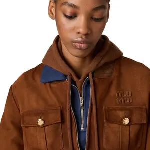 Miu Miu Waxed Suede Jacket