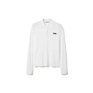 Miu Miu Ribbed Jersey Polo Shirt