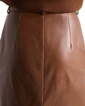 Prada Nappa Leather Pencil Skirt