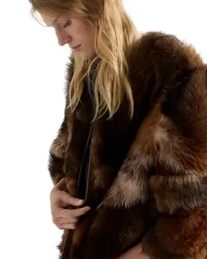 Prada Patchwork Shearling Coat