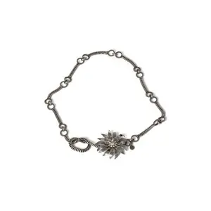 Miu Miu Metal Belt With Crystals - Silver