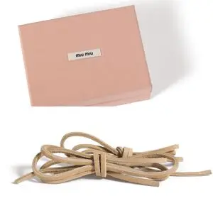 Miu Miu Leather Laces - Ecru
