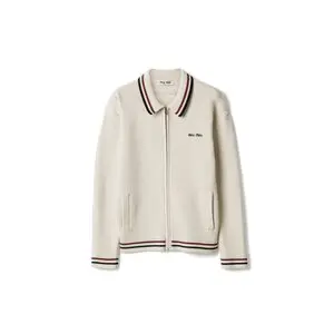 Miu Miu Cotton Knit Zipper Cardigan