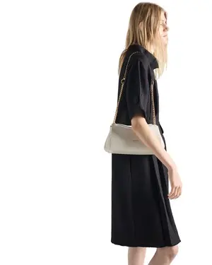 Prada Chevron Wool Dress With Belt