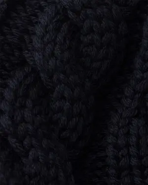 Prada Wool Cable Knit Bucket Hat - Navy