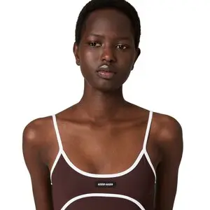 Miu Miu Stretch Jersey Midi Dress - Ebony/white