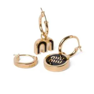 Miu Miu Set Of Earrings - Black