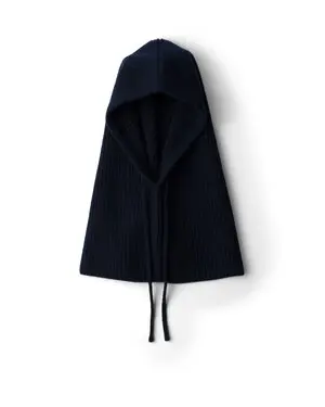 Prada Wool And Cashmere Knit Hood - Navy