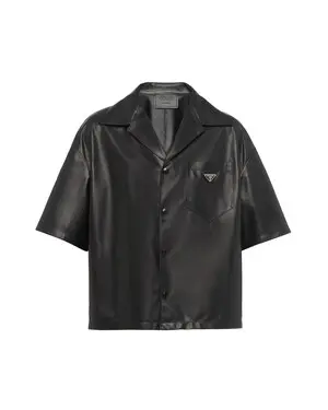 Prada Nappa Leather Shirt - Black