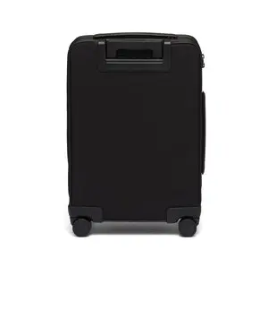 Prada Re-nylon And Saffiano Leather Trolley - Black