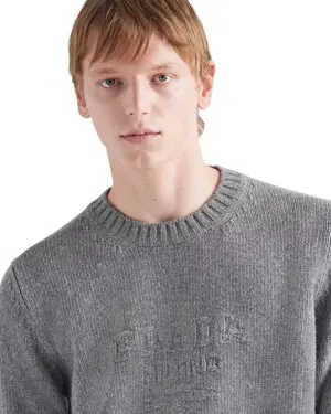 Prada Wool And Cashmere Crew-neck Sweater