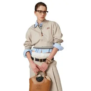 Miu Miu Panama Cotton Blouson Jacket