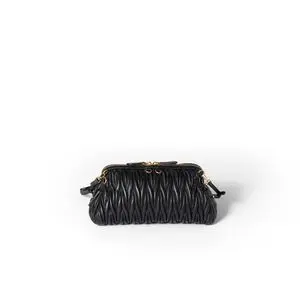 Miu Miu Caprice Matelassé Nappa Leather Clutch
