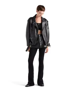 Prada Nappa Leather Biker Jacket