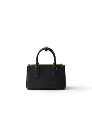 Prada Galleria Mini Saffiano Leather Bag - Black