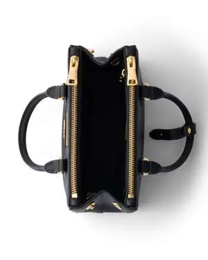 Prada Galleria Mini Saffiano Leather Bag - Black