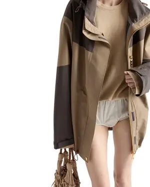Prada Technical Fabric Blouson Jacket - Clay/iron