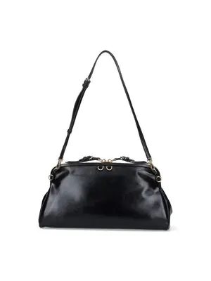 Miu Miu Calf Leather Shoulder Bag - Black