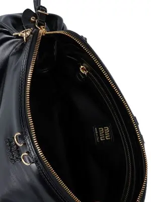 Miu Miu Calf Leather Shoulder Bag - Black