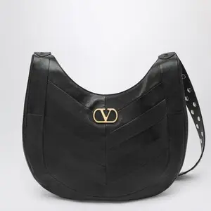 Valentino Garavani Chevron-pattern Nappa Hobo Bag