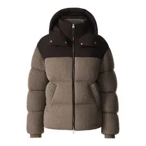 Mackage Cashmere-blend Down Jacket With Removable Hood