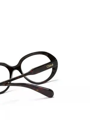 Chloé Tortoiseshell Round Frame Glasses