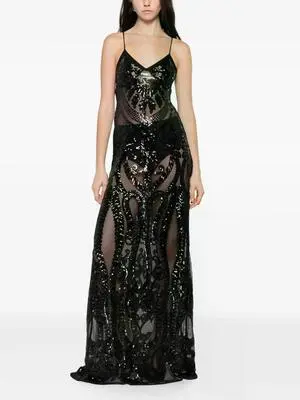 Norma Kamali Sequin-embellished Gown