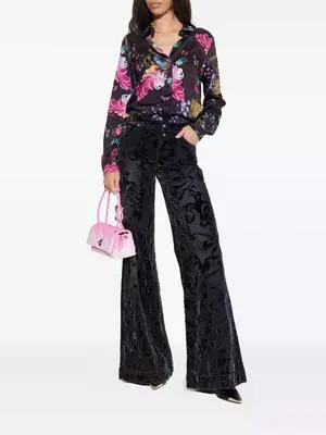 Versace Floral-pattern Flared Jeans