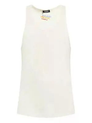 Dsquared2 Cotton Ribbed Tank Top