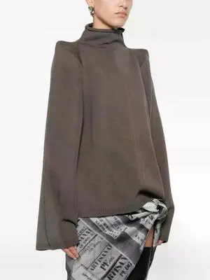 Rick Owens Funnel-neck Wool Sweater