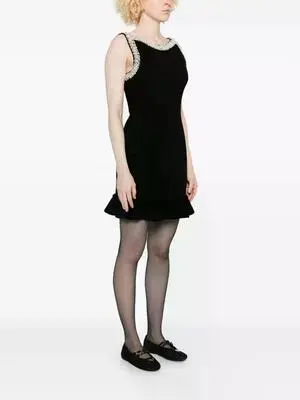 Sandro Mini Faux-pearl Embellished Dress