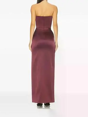 Alex Perry Strapless Gown With Zip Fastening And Slit