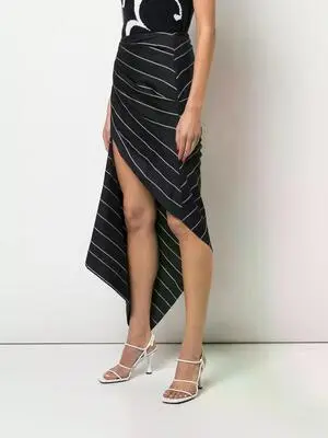 Monse Pinstriped Asymmetric Skirt