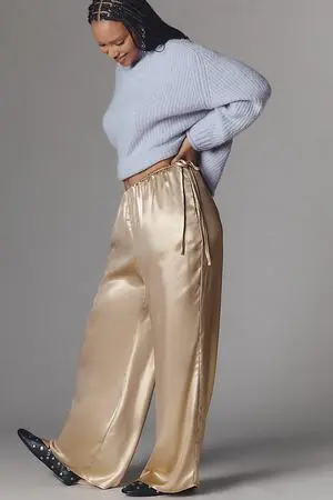 Maeve Liquid Shine Party Pull-on Pants